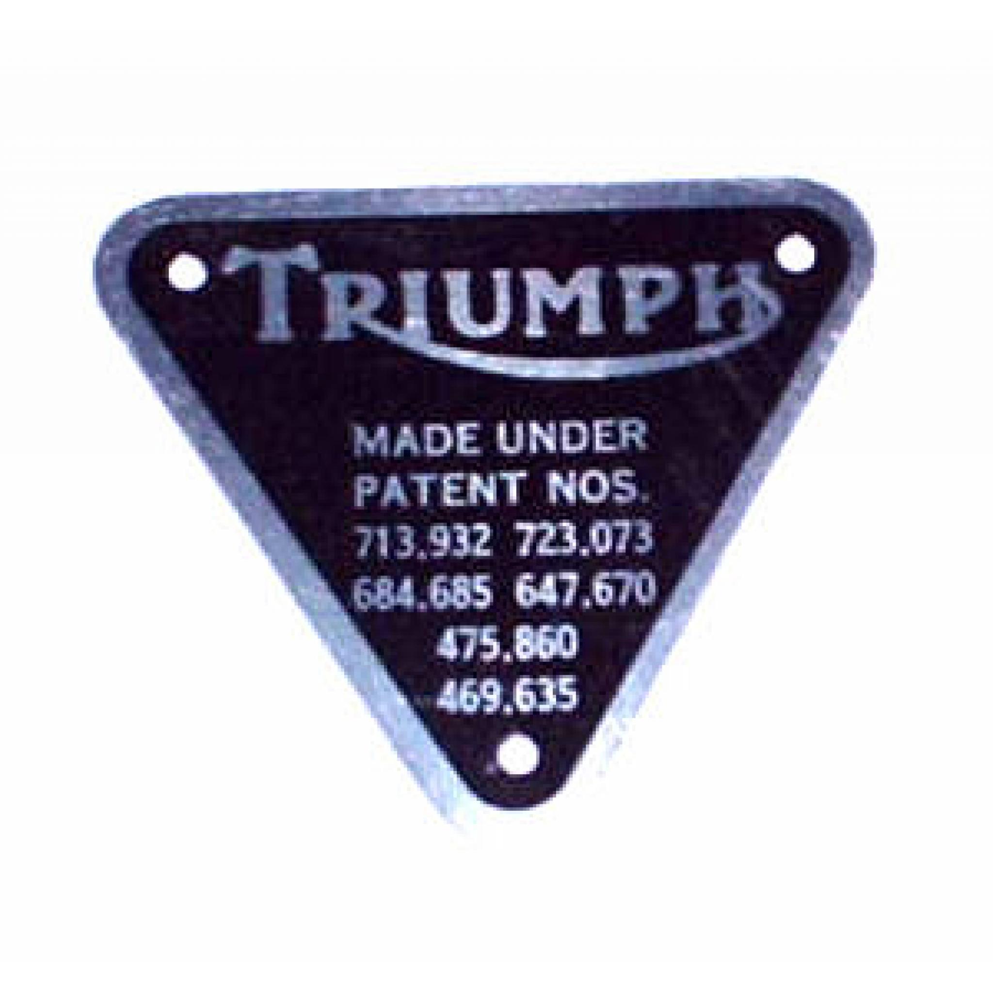 Triumph Patent Plate - 70-4016
