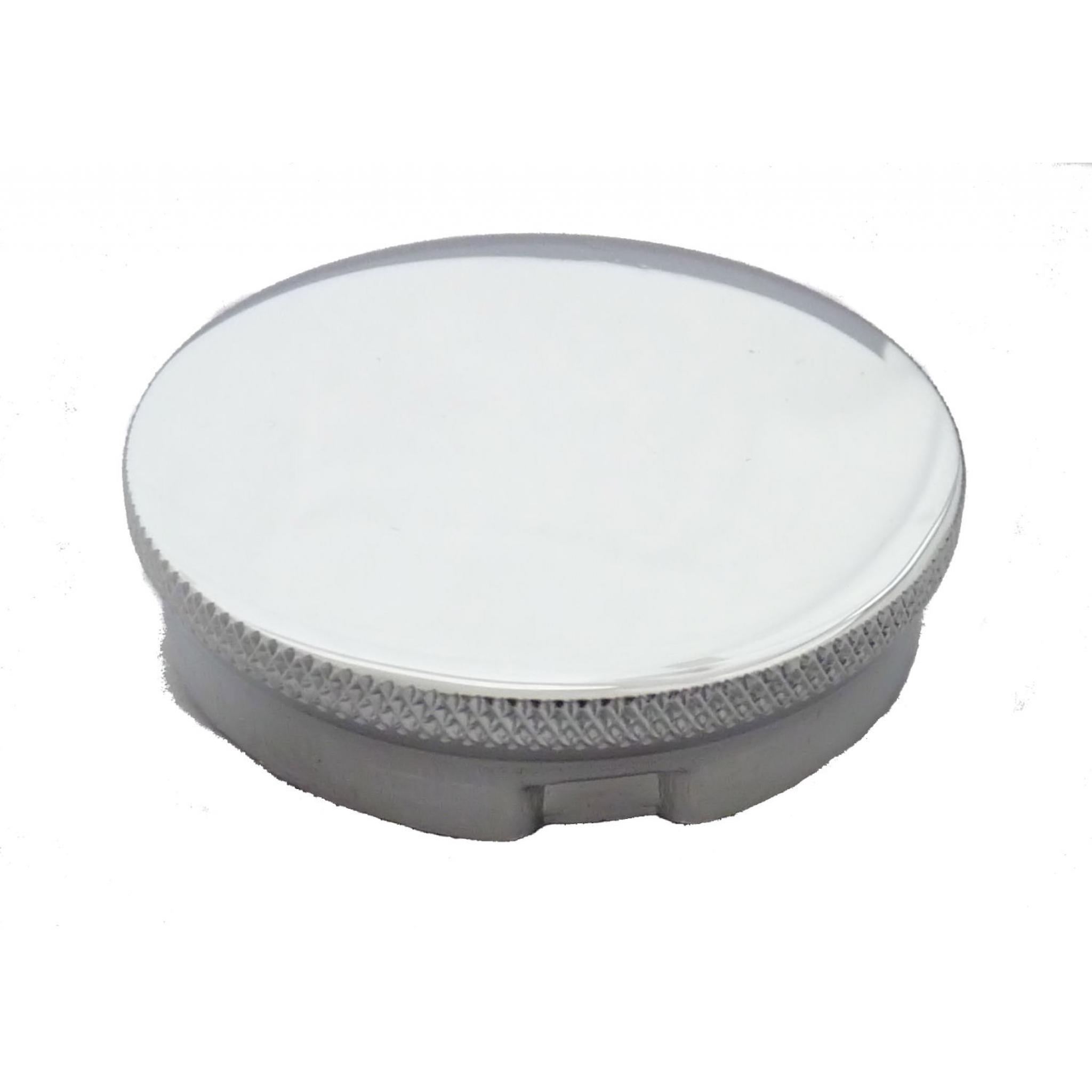 Chromed oil filler cap - 2 inch with breather hole