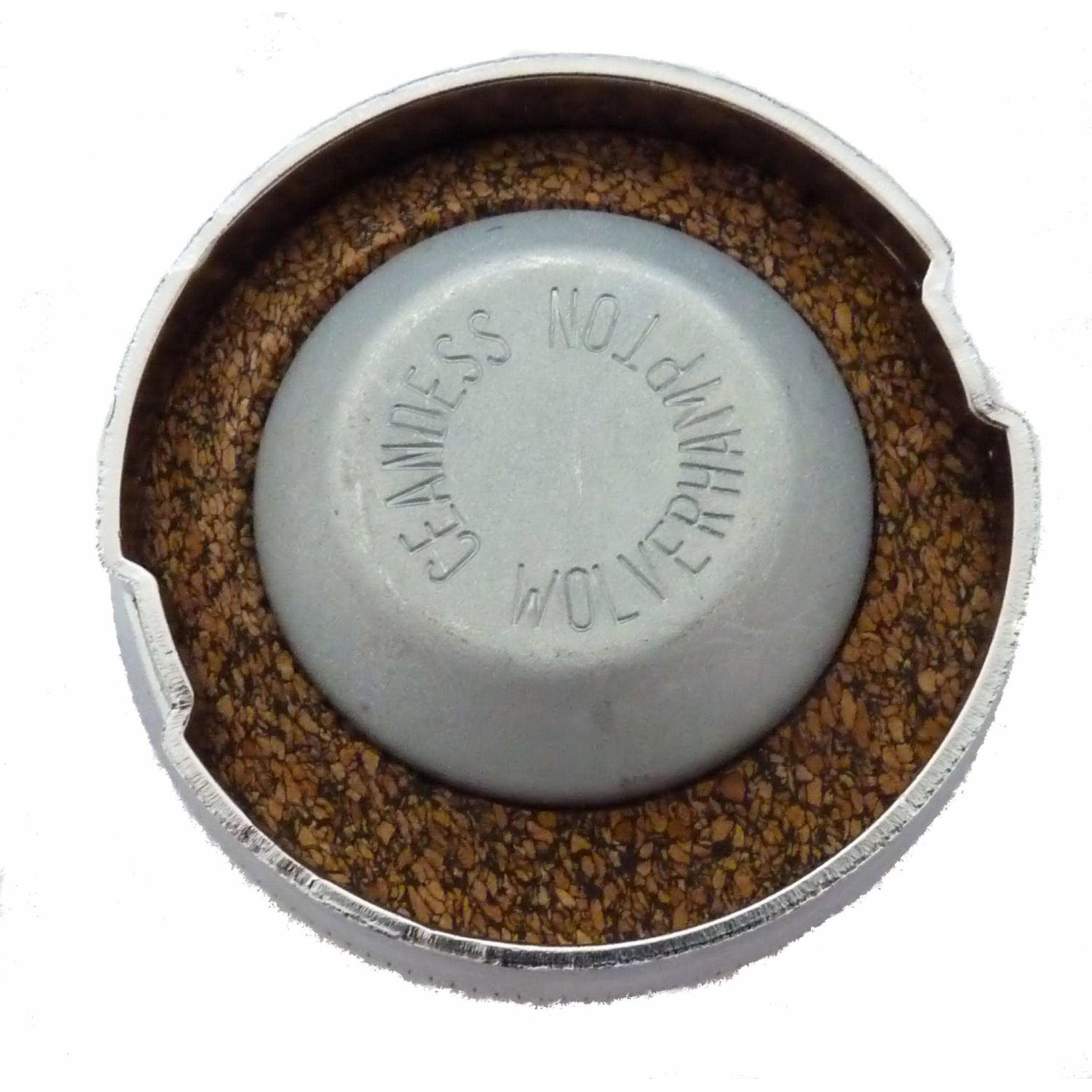 Chromed oil filler cap - 2 inch with breather hole